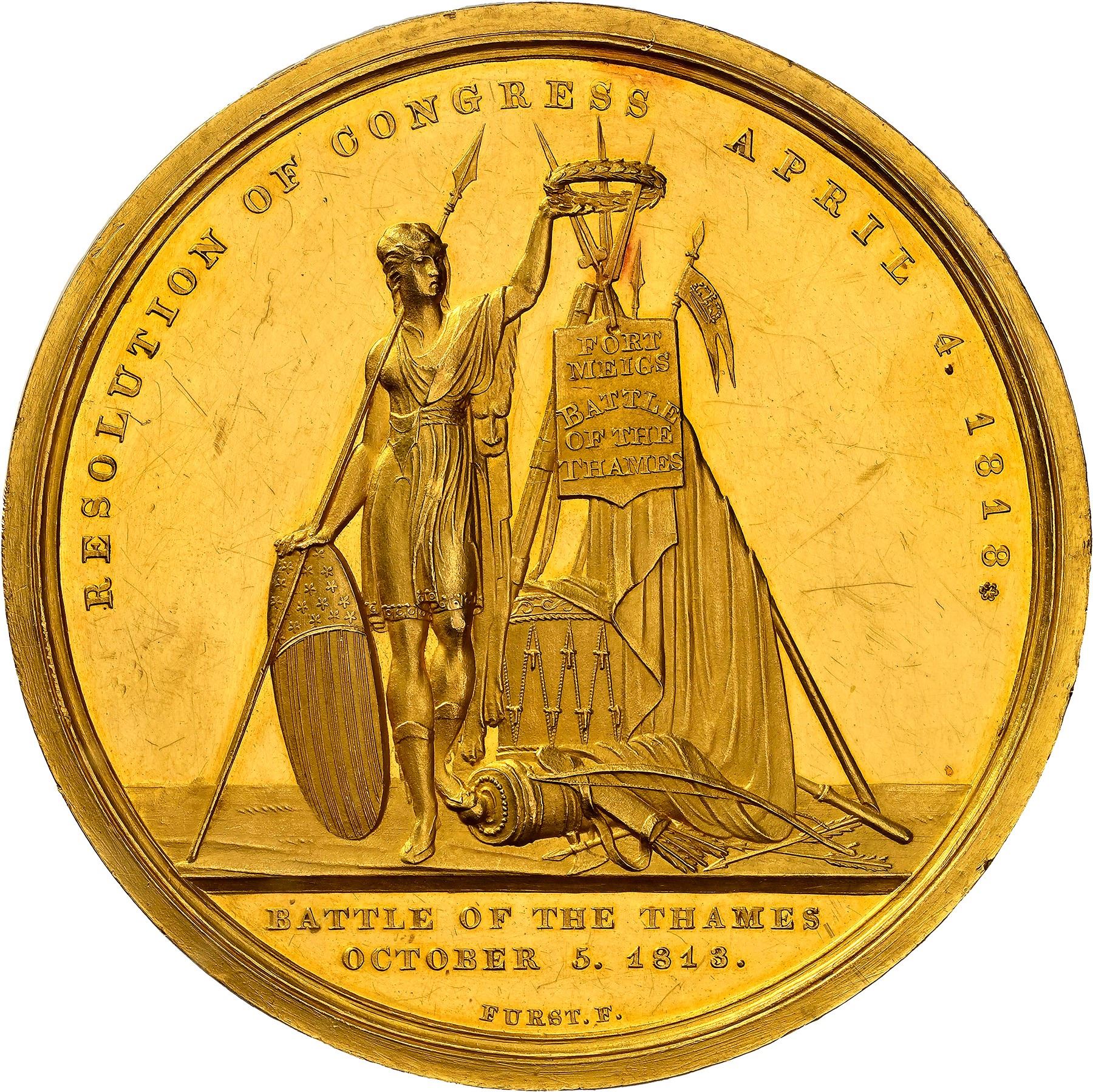 Unique Congressional Gold Medal owned by two Presidents to sell in ...